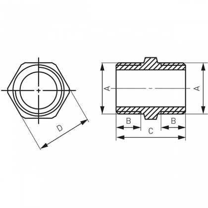 Nypel mosiężny 2 DN50 - Bolesta24.pl